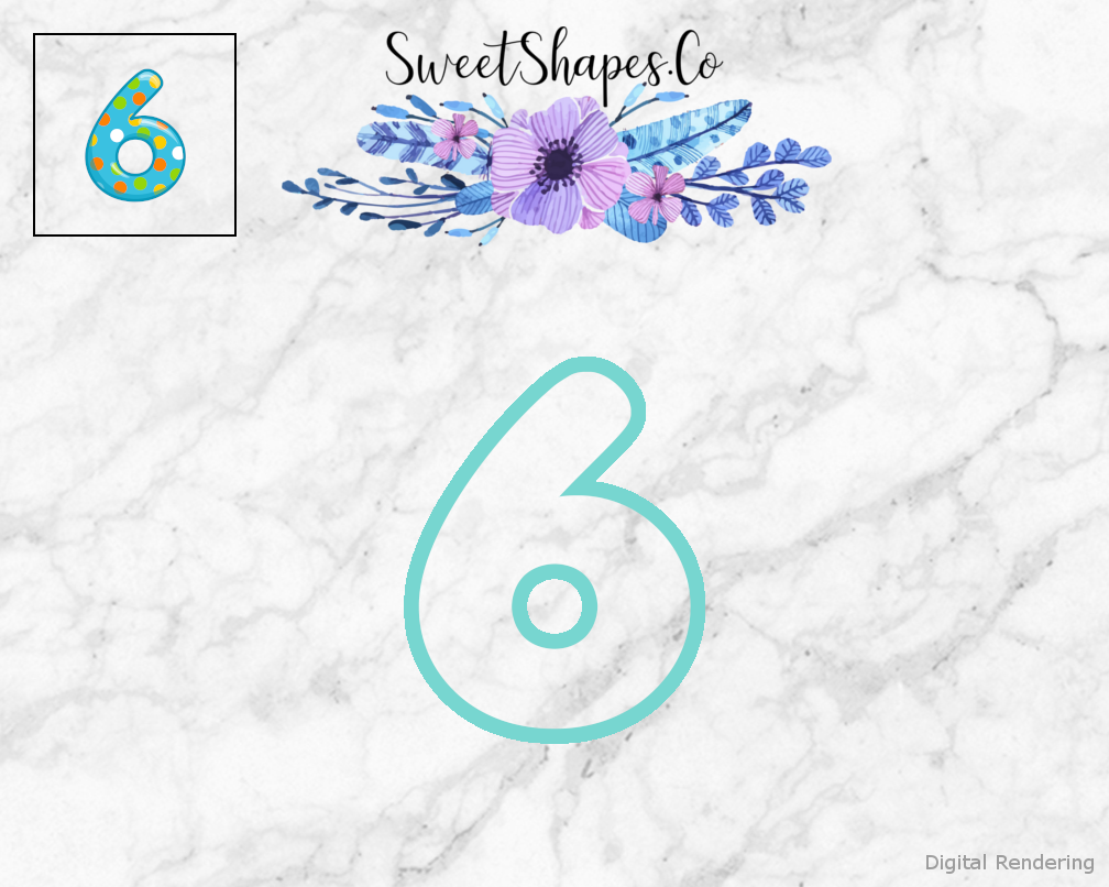 Bubble Number 6 Cookie Cutter – SweetShapes.Co