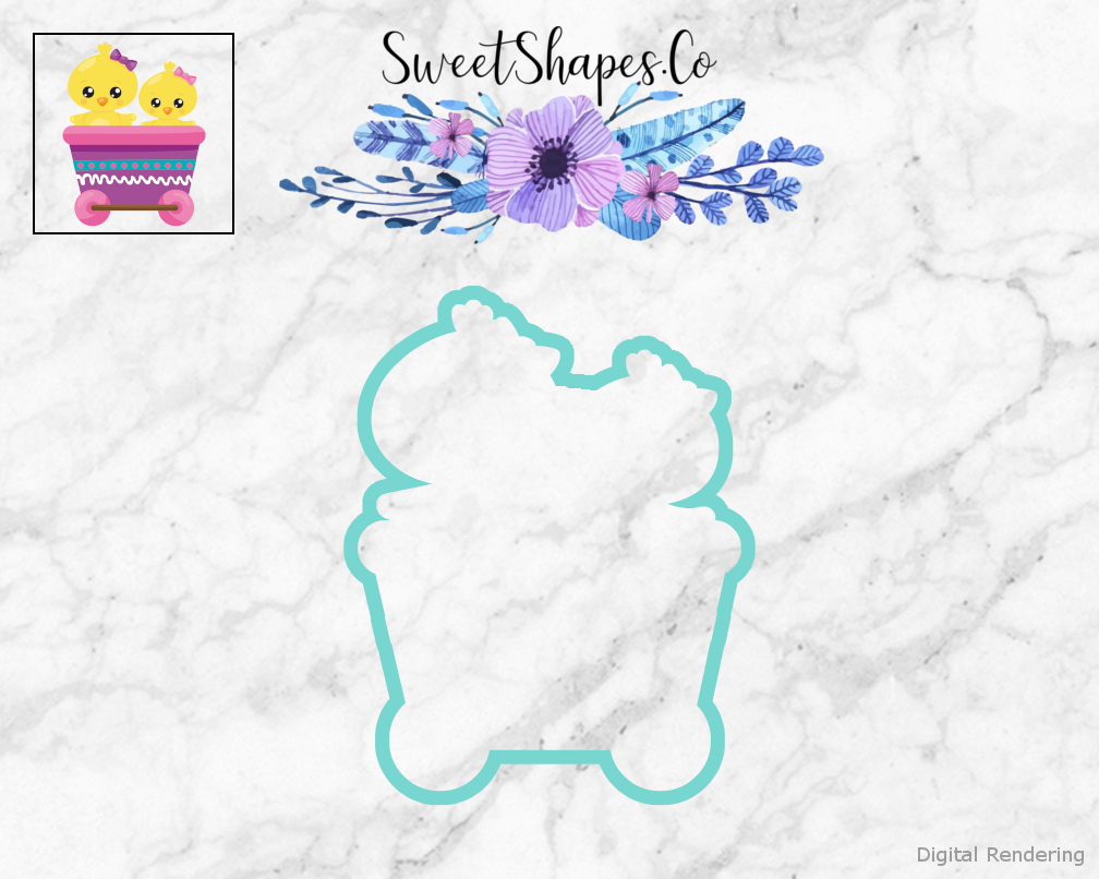 Easter Train Car with Chicks Cookie Cutter – SweetShapes.Co