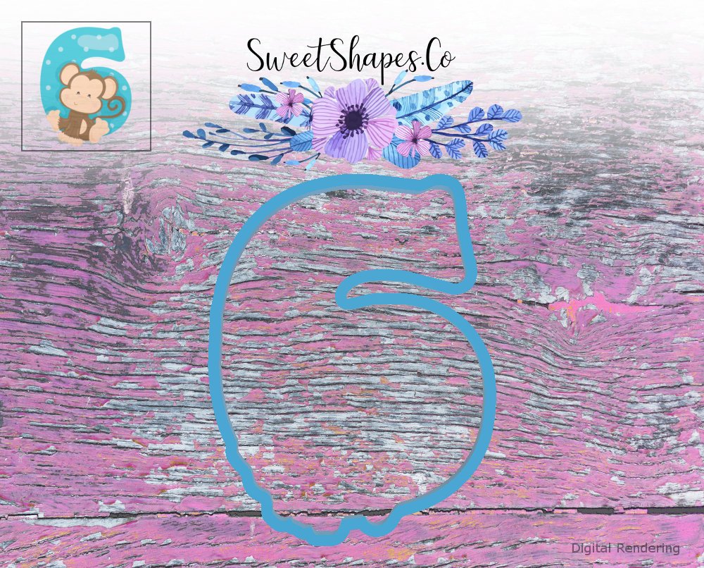 Safari Number 6 Cookie Cutter – SweetShapes.Co