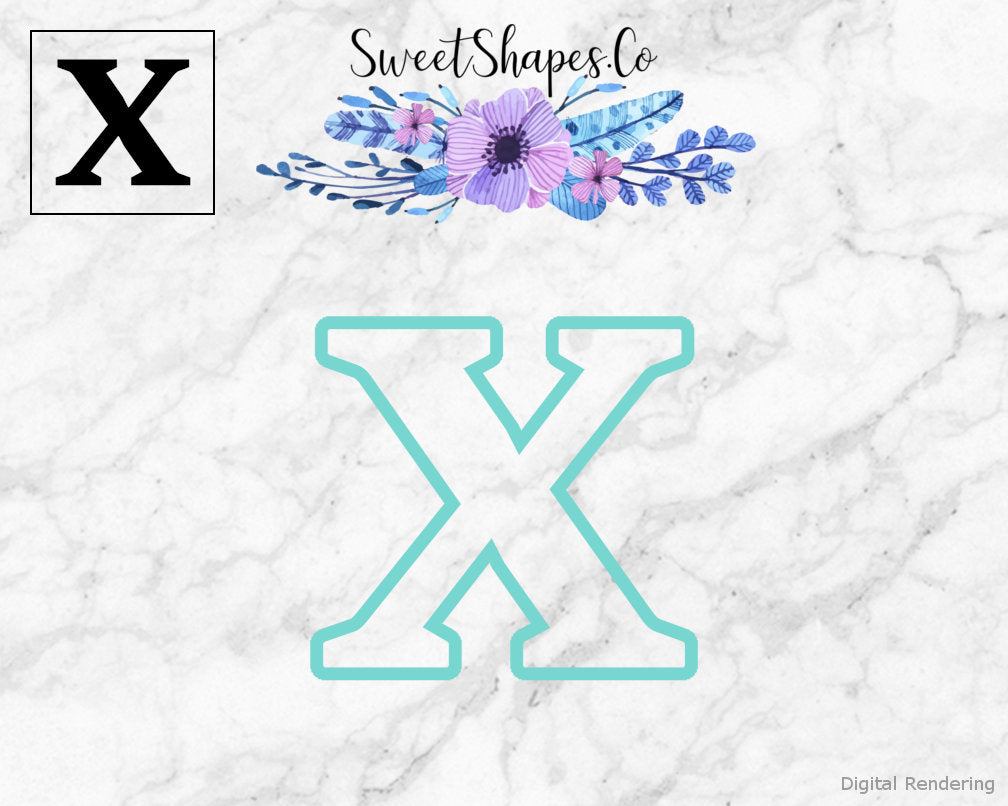 Alphabet Letter X Cookie Cutter – SweetShapes.Co